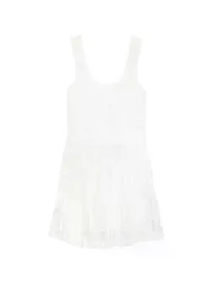 Simkhai Pleated Lace Mini Dress
