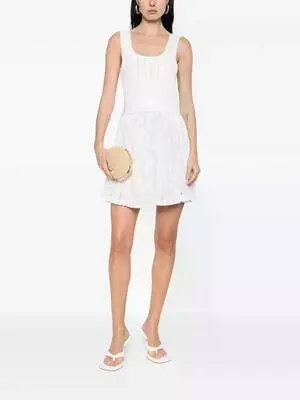 Simkhai Pleated Lace Mini Dress