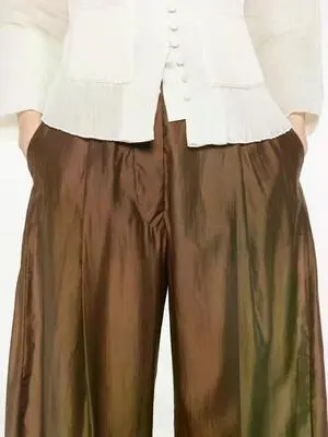 THELATEST Pleated Palazzo Pants - Brown