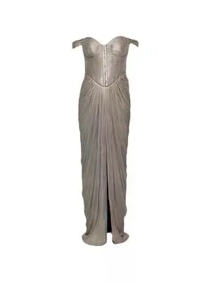 MARIA LUCIA HOHAN Susie Off-shoulder Corset Maxi Dress