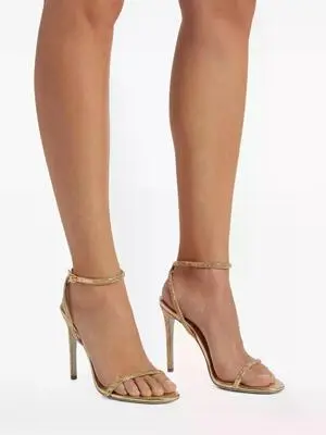 Rene Caovilla Ellabrita Embellished Heeled Sandals - Gold