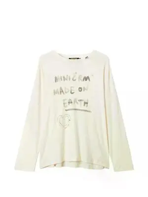 MINI CREAM Lettering-print T-shirt - Neutrals