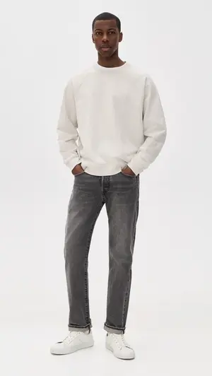 Madewell Crew Neck Terry Sweatshirt - Heather Grey