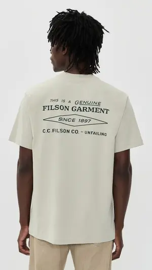 Filson Short Sleeve Diamond Graphic T-shirt - Grey Sky