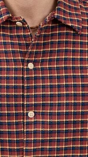 FAR AFIELD Dobby Check Busy Shirt