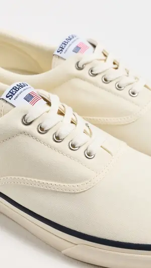 SEBAGO Canvas Lace-up Sneakers - White