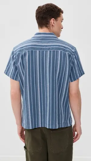 Obey Hugh Camp Shirt - Dull Blue Multi