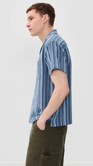 Obey Hugh Camp Shirt - Dull Blue Multi