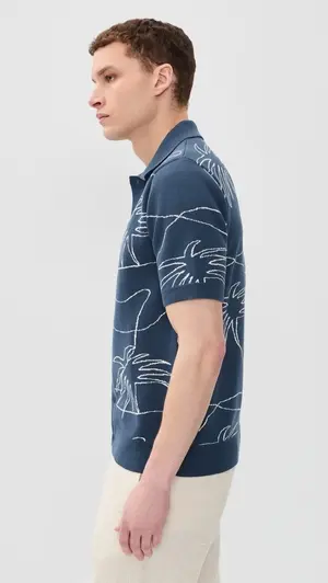 FAR AFIELD The Palms Knit Collared Shirt