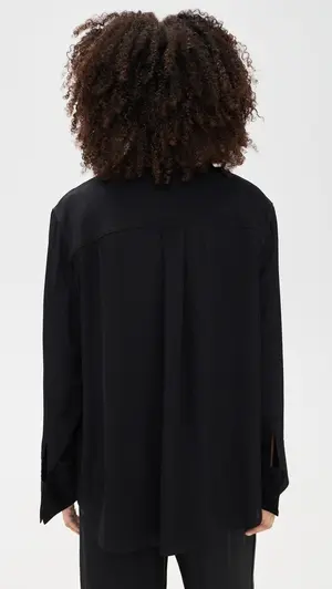Theory Washed Twill Airy Blazer - Black