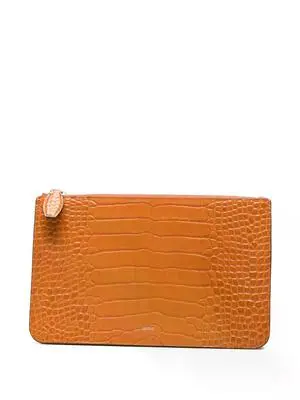 TOTEME Croco-embossed Clutch - Orange