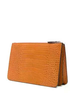 TOTEME Croco-embossed Clutch - Orange