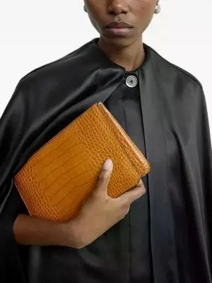 TOTEME Croco-embossed Clutch - Orange