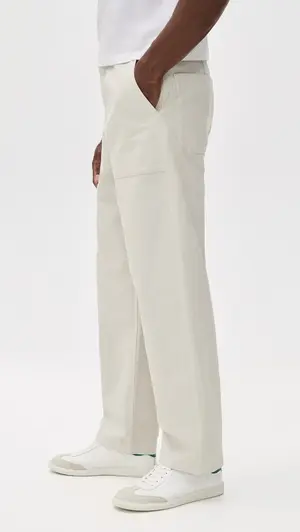 Madewell Garment Dye Slub Sateen Baker Pants - Stone