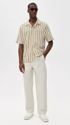 Madewell Garment Dye Slub Sateen Baker Pants - Stone