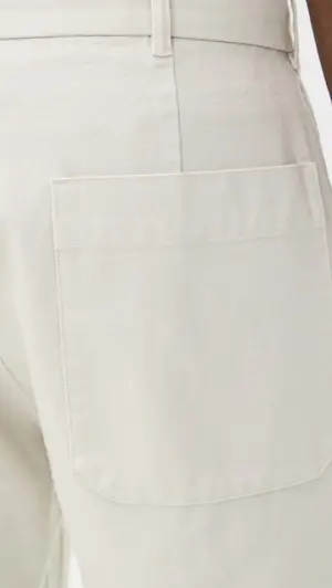 Madewell Garment Dye Slub Sateen Baker Pants - Stone