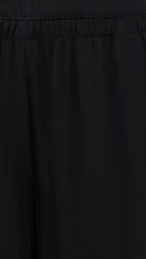 Theory Slit Cuff Wide Leg Pants - Black