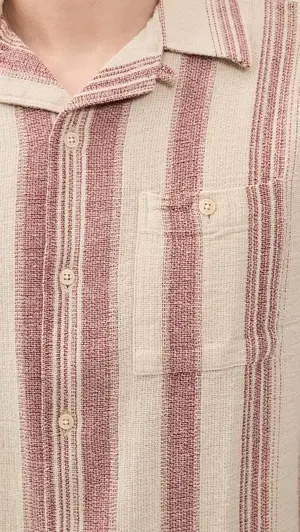 FAR AFIELD Dobby Stripe Selleck Shirt