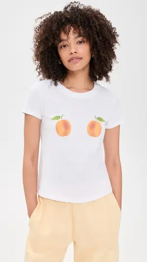 SUNNY SOMEWHERE Peach Graphic Tee