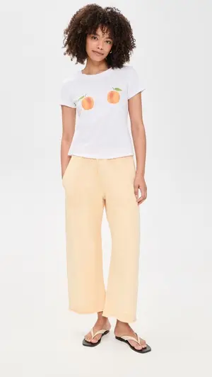 SUNNY SOMEWHERE Peach Graphic Tee