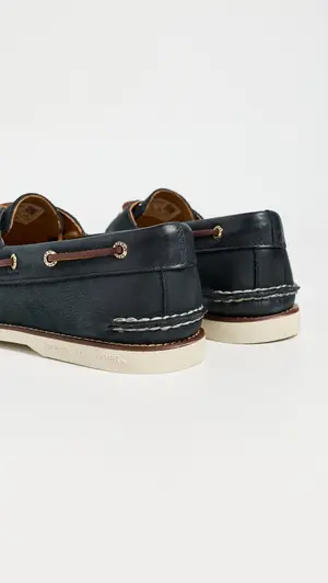 Sperry Gold Cup Authentic Original 2 Eye Nubuck Boat - Navy