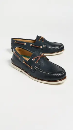 Sperry Gold Cup Authentic Original 2 Eye Nubuck Boat - Navy