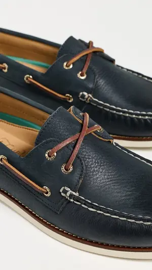 Sperry Gold Cup Authentic Original 2 Eye Nubuck Boat - Navy