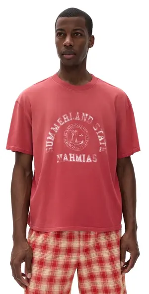 NAHMIAS Summerland State Boxy Tee - Ruby Jersey