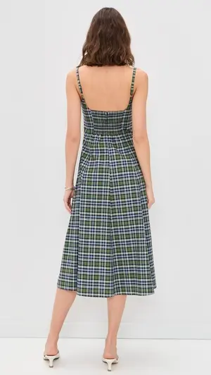 DE LORETA Micaela Check Dress