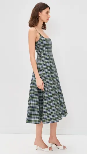 DE LORETA Micaela Check Dress