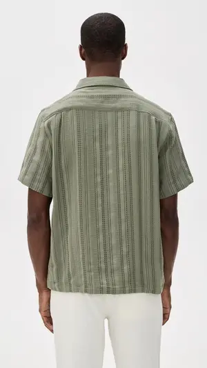 Marine Layer Dobby Resort Shirt - Olive