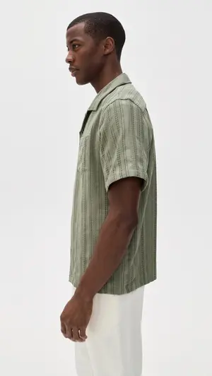 Marine Layer Dobby Resort Shirt - Olive