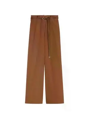 Max Mara Belted Wide Leg Trousers - Brown