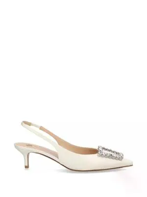 Roberto Festa Crystal-embellished Pumps - Neutrals