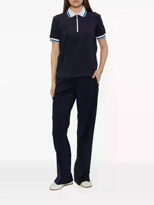 Bogner Laurina Zip Striped Polo - Blue