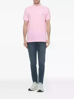 Polo Ralph Lauren Embroidered-logo Cotton Polo Shirt - Pink