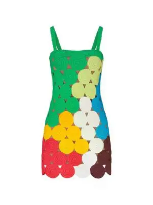 SIMONMILLER Beep Beep Openwork Mini Dress - Green