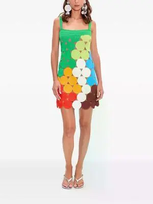 SIMONMILLER Beep Beep Openwork Mini Dress - Green