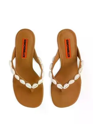 SIMONMILLER Soleil Round-toe Wedge Sandals - Brown