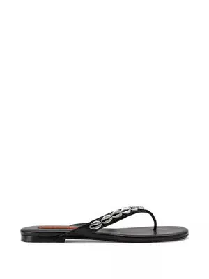 SIMONMILLER Riviera Shell Flip-flops - Black