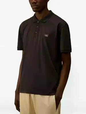 C.P. COMPANY Logo-patch Polo Shirt - Brown
