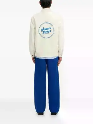SELECTED Buttoned Graphic-print Overshirt