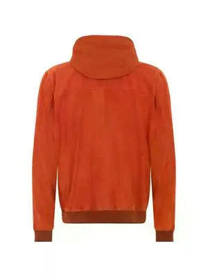 MOORER Suede Hooded Jacket