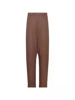 FRANZESE COLLECTION Linen Trousers - Brown