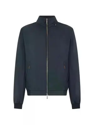 MOORER Zipped High-neck Jacket - Blue