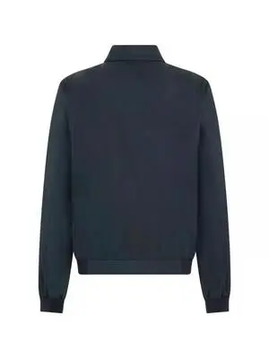 MOORER Zipped High-neck Jacket - Blue