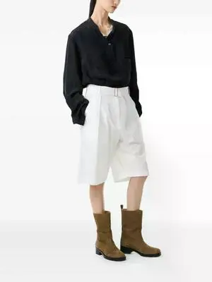 Studio Nicholson Twill Grandad-collar Pocket Shirt