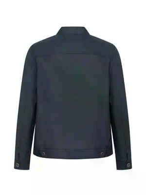 FRANZESE COLLECTION Flap-pocket Linen Shirt Jacket - Blue