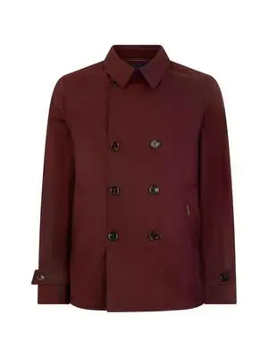 MOORER Double-breasted Jacket - Red