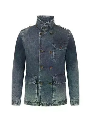 MOORER Washed Denim Jacket
